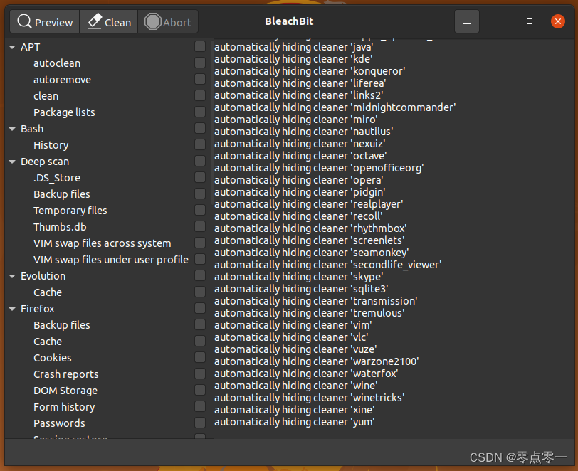 linux下可用的清理工具BleachBit-CSDN博客