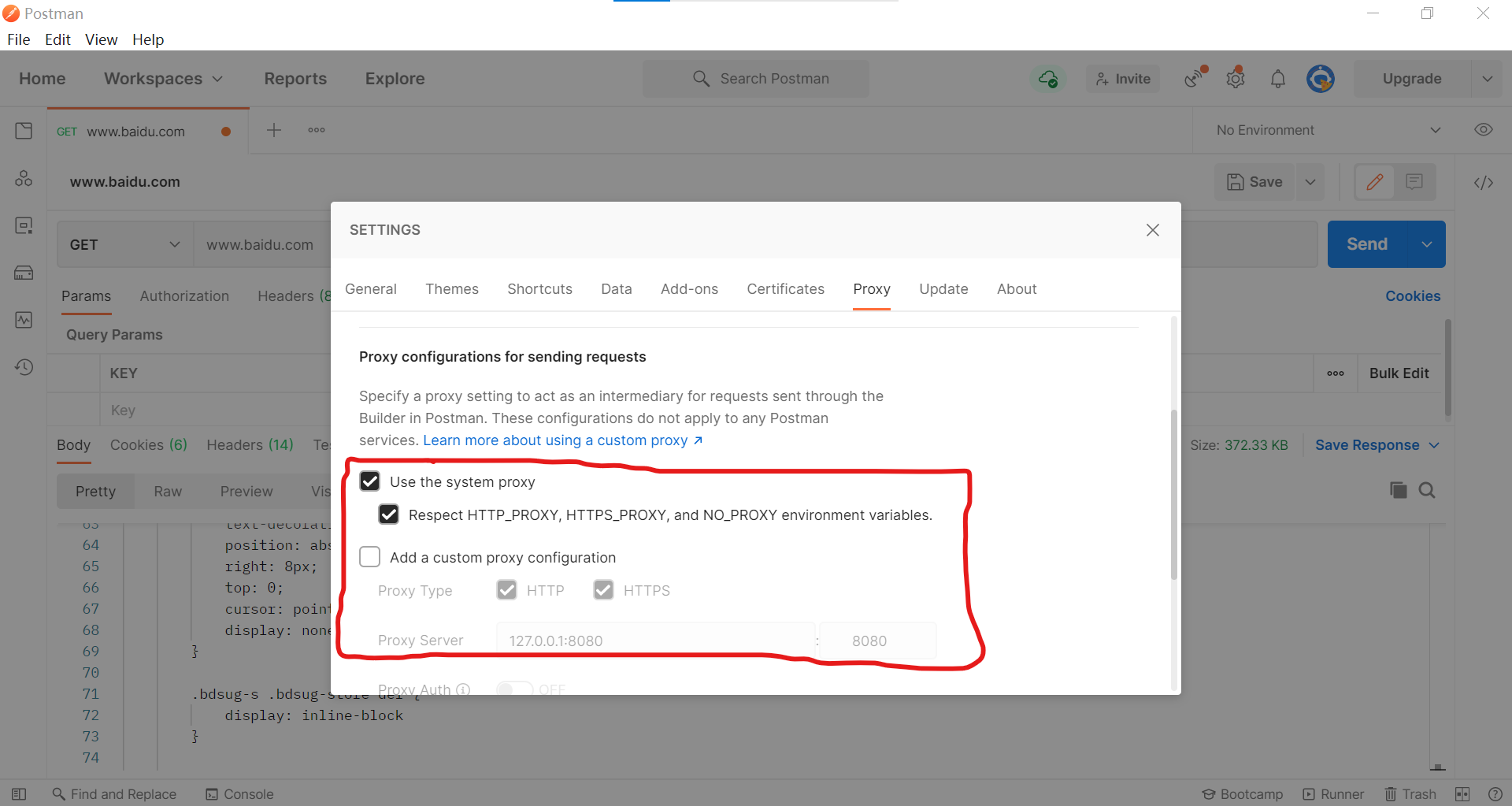 使用postman来测试springmvc,ssm整合时，遇到的错误：Error:getaddrinfo ENOTFOUND 127.0.0 ...