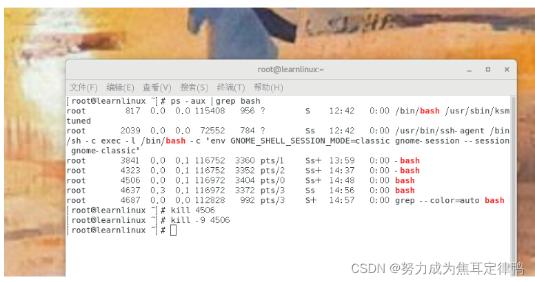 Linux：1.进程介绍+2.Linux父子进程+3.终止进程kill和killall+4.查看进程树pstree+5.service服务管理_linux kill 进程树-CSDN博客
