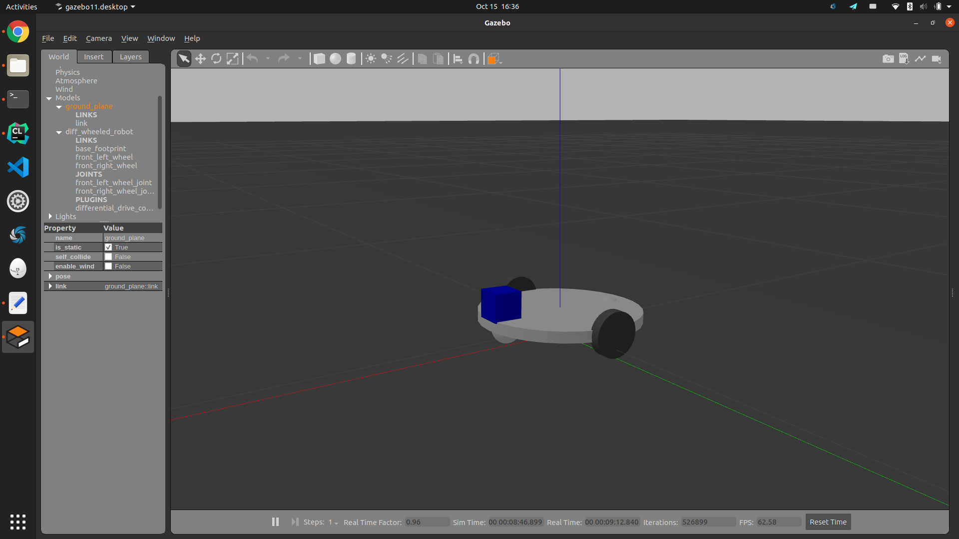 ROS+Gazebo仿真差速小车并实现控制-CSDN博客