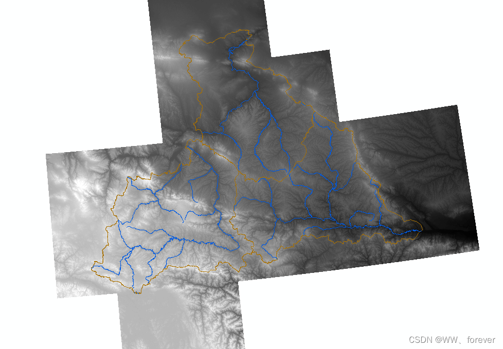 【ArcGIS】拼接/裁剪得到研究区域DEM高程图_arcgis拼接dem数据-CSDN博客