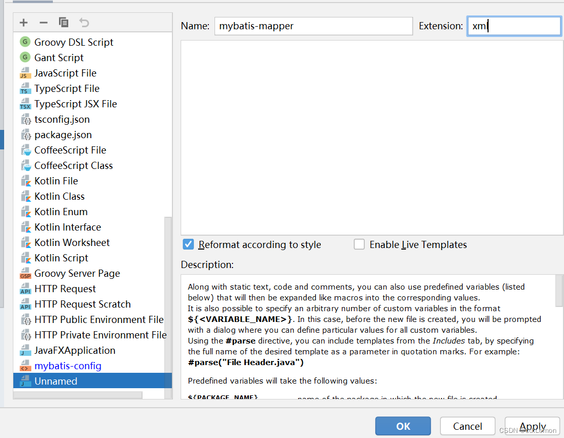 在idea中创建MyBatis核心配置文件和映射文件的模板、使用模板搭建MyBatis框架_idea创建mapper映射文件-CSDN博客