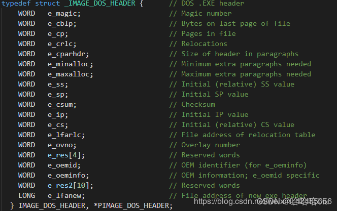 PE格式文件的DOS头以及NT头_pe! dos mode-CSDN博客