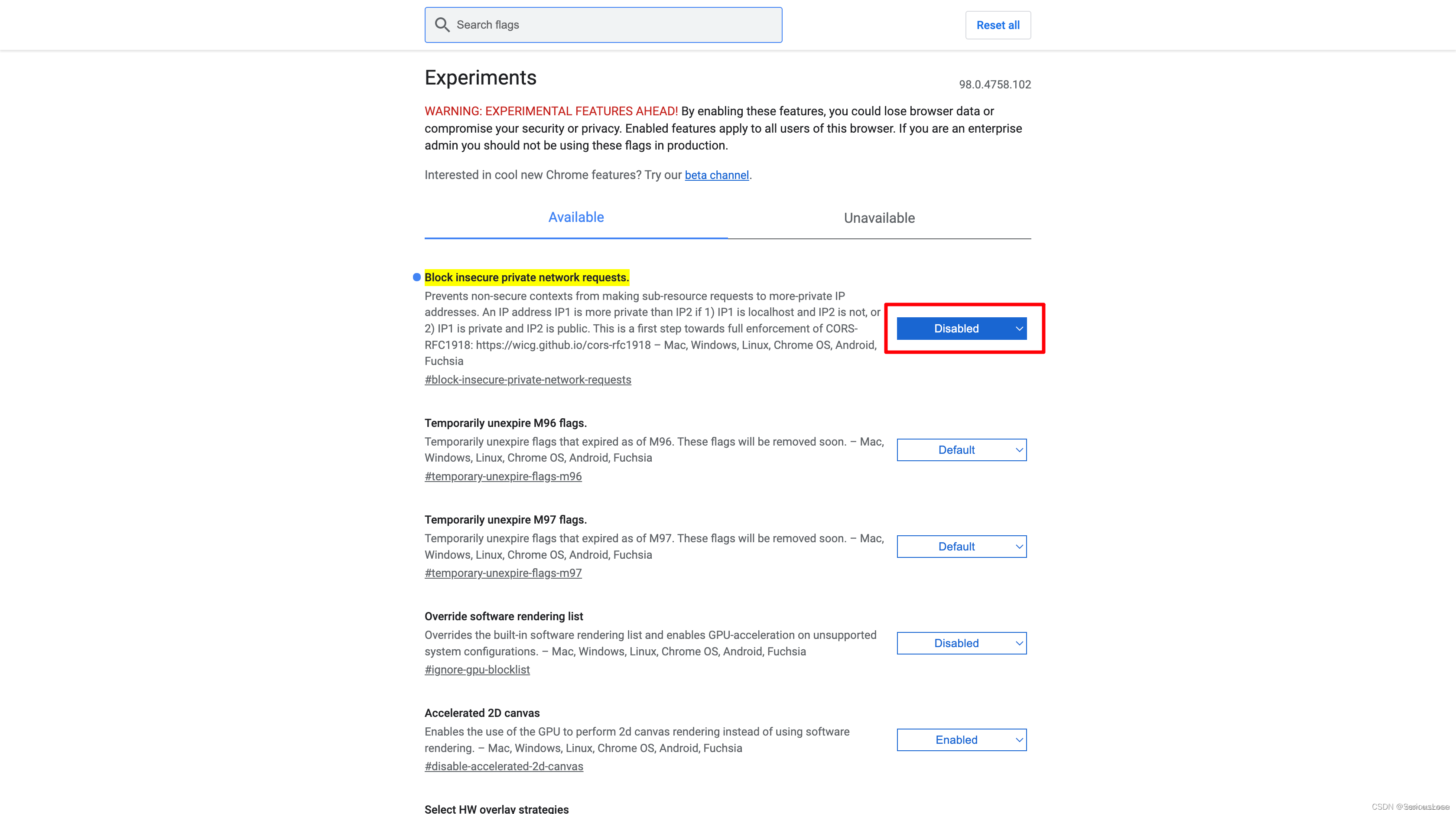Block insecure private network requests(不安全的私有网络访问)_block-insecure-private-network-requests-CSDN博客