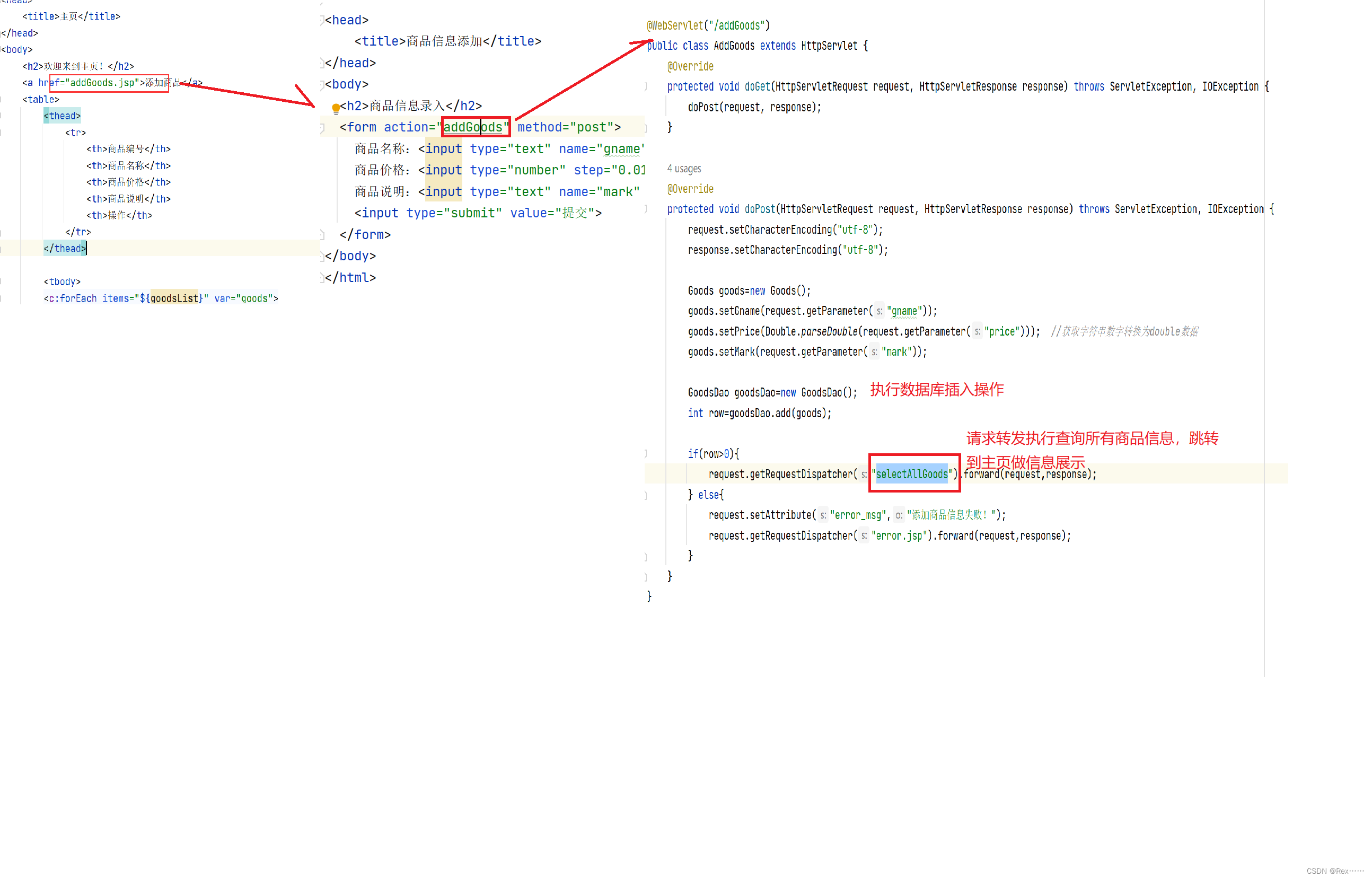 有关商品业务的增加、删除、修改、全查。_java jsp写一个添加商品-CSDN博客