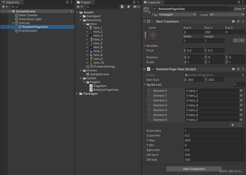 Unity卡牌循环滚动列表unity Pageview Csdn博客