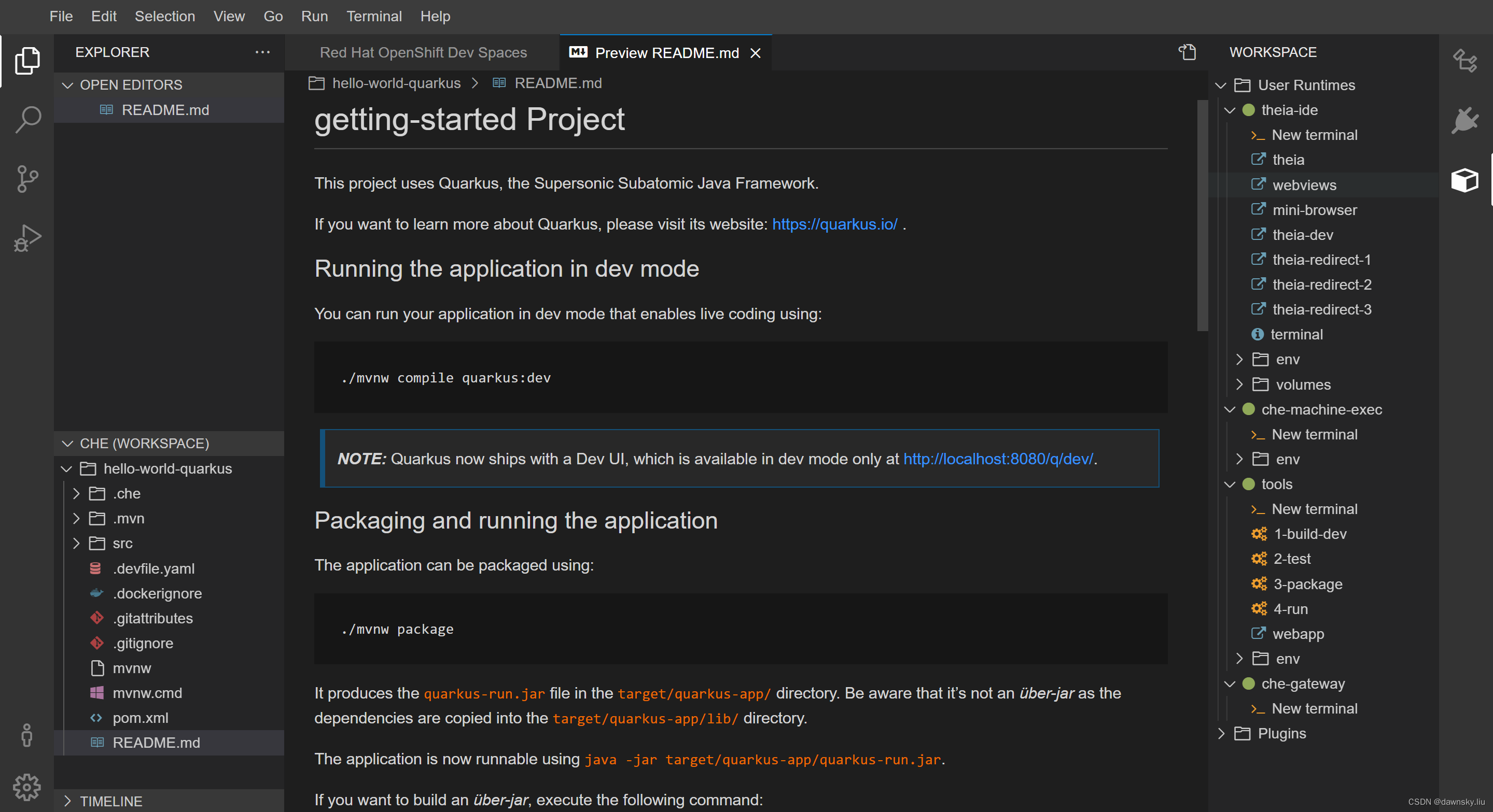 OpenShift 4 - 用 OpenShift DevSpaces 在线开发 Quarkus 云原生应用（附视频）_openshift在线测试-CSDN博客