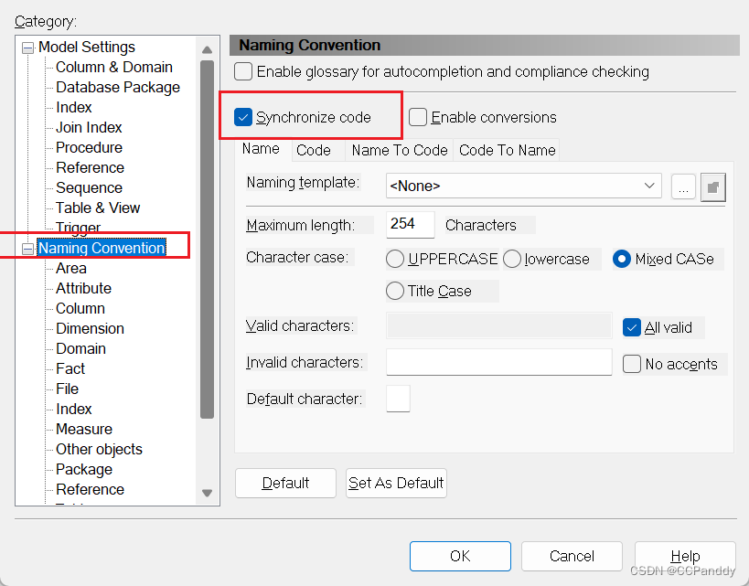 PowerDesigner表结构Name和Code不同步/同步，16.6之下/以上版本_powerdesigner name code 不联动-CSDN博客