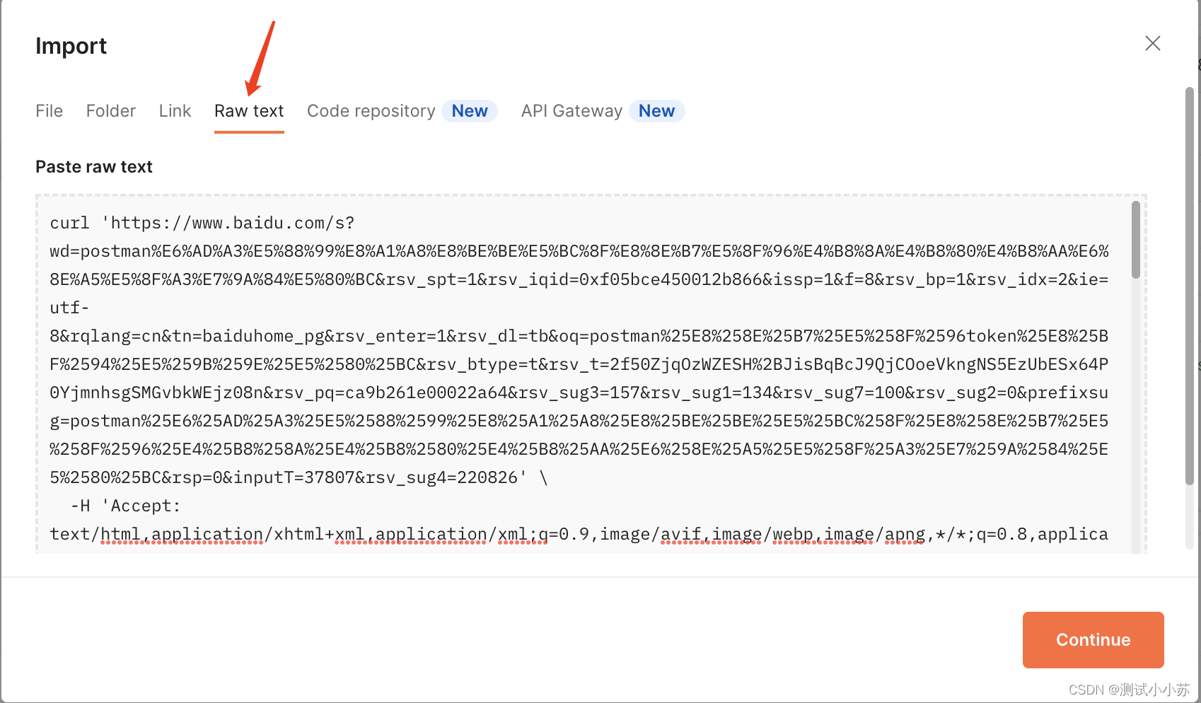Postman导入curl请求_postman怎么粘贴curl-CSDN博客