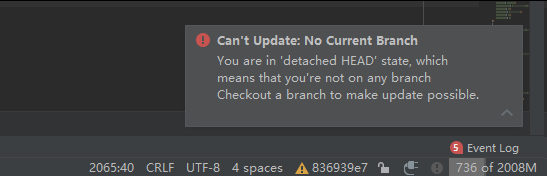 【Git异常】You are in ‘detached HEAD‘ state, which means that you‘re not on ...