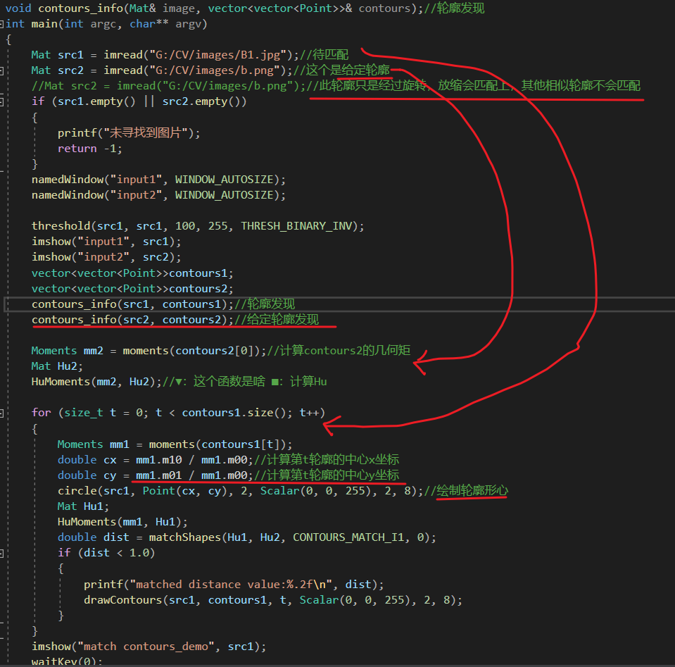P34轮廓匹配（矩算法）_轮廓匹配算法-CSDN博客