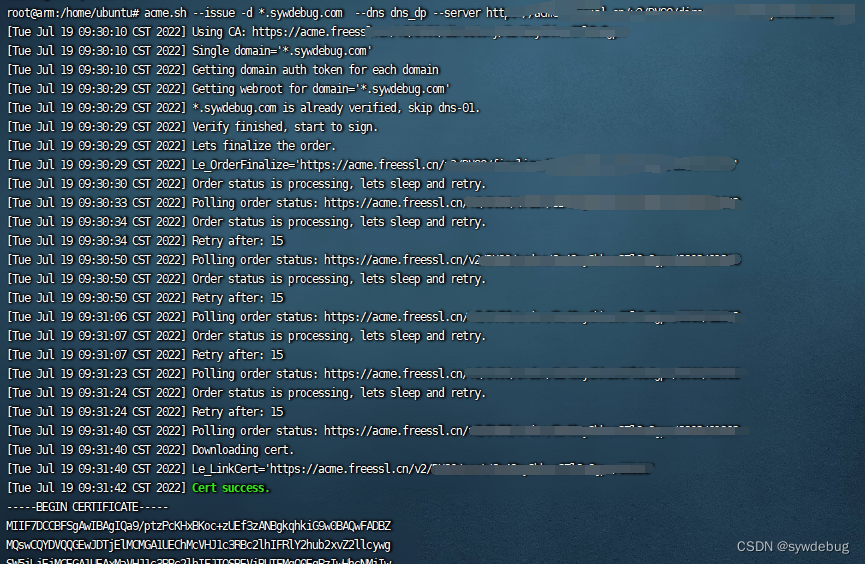acme自动化---免费SSL证书申请并自动续期_create new order error. le_orderfinalize not found-CSDN博客