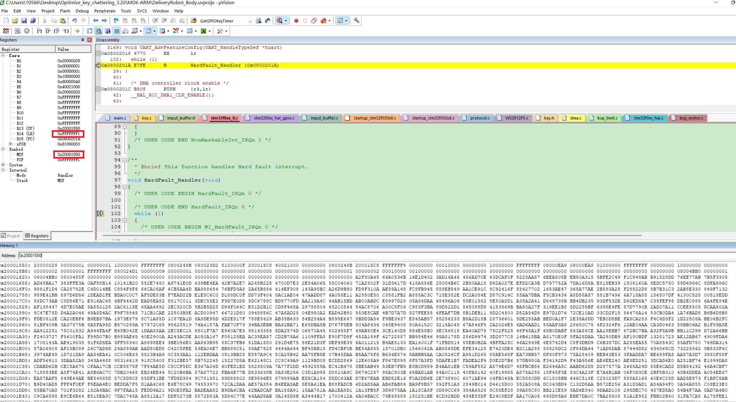 HardFault 故障排除_lr 0xfffffff1-CSDN博客
