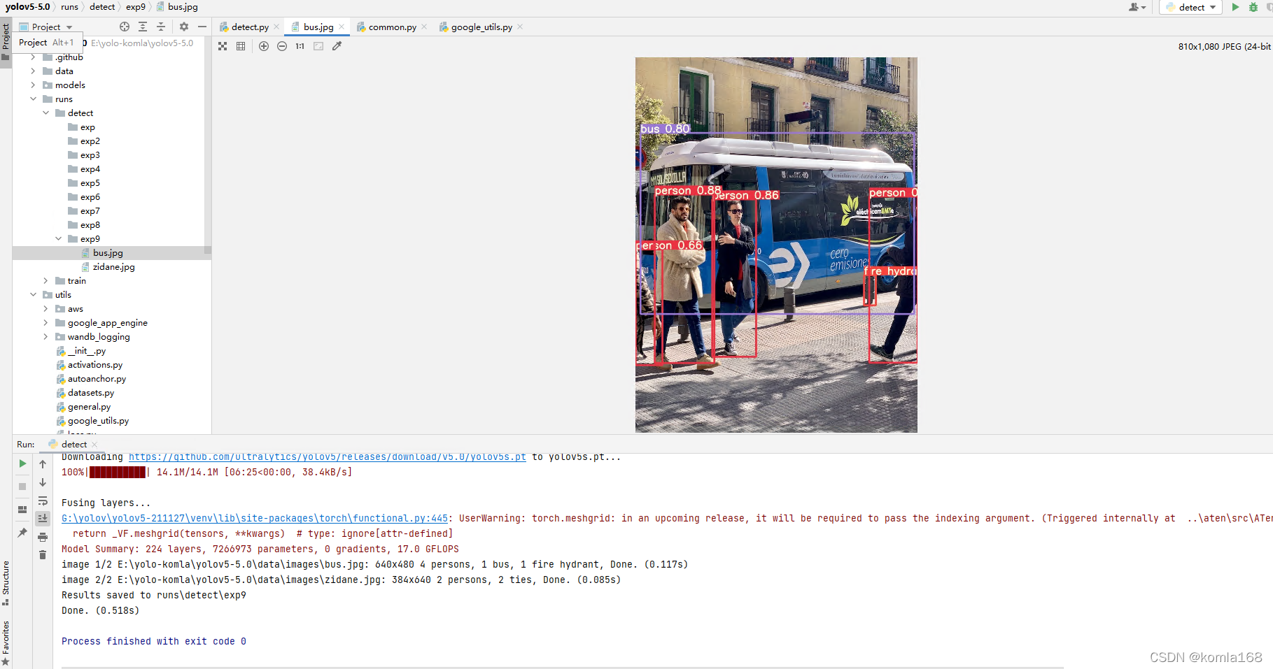 2、yolov5 V5 运行detect Py报:attributeerror Can‘t Get Attribute ‘sppf‘ On Module ‘mon‘ 运行