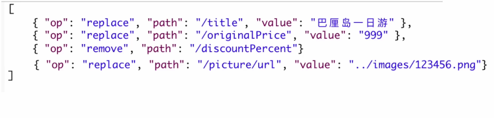Asp.Net Core JsonPatch的使用。实现局部更新。_patch局部更新中的path参数是啥-CSDN博客