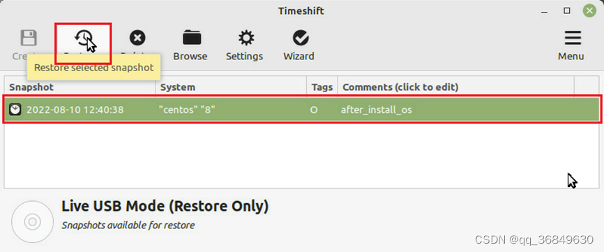 Timeshift制作Linux系统快照-CSDN博客