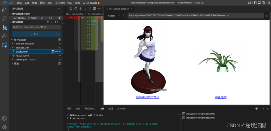【CSDN云IDE】个人使用体验和建议（含超详细操作教程）（python、webGL方向)-CSDN博客