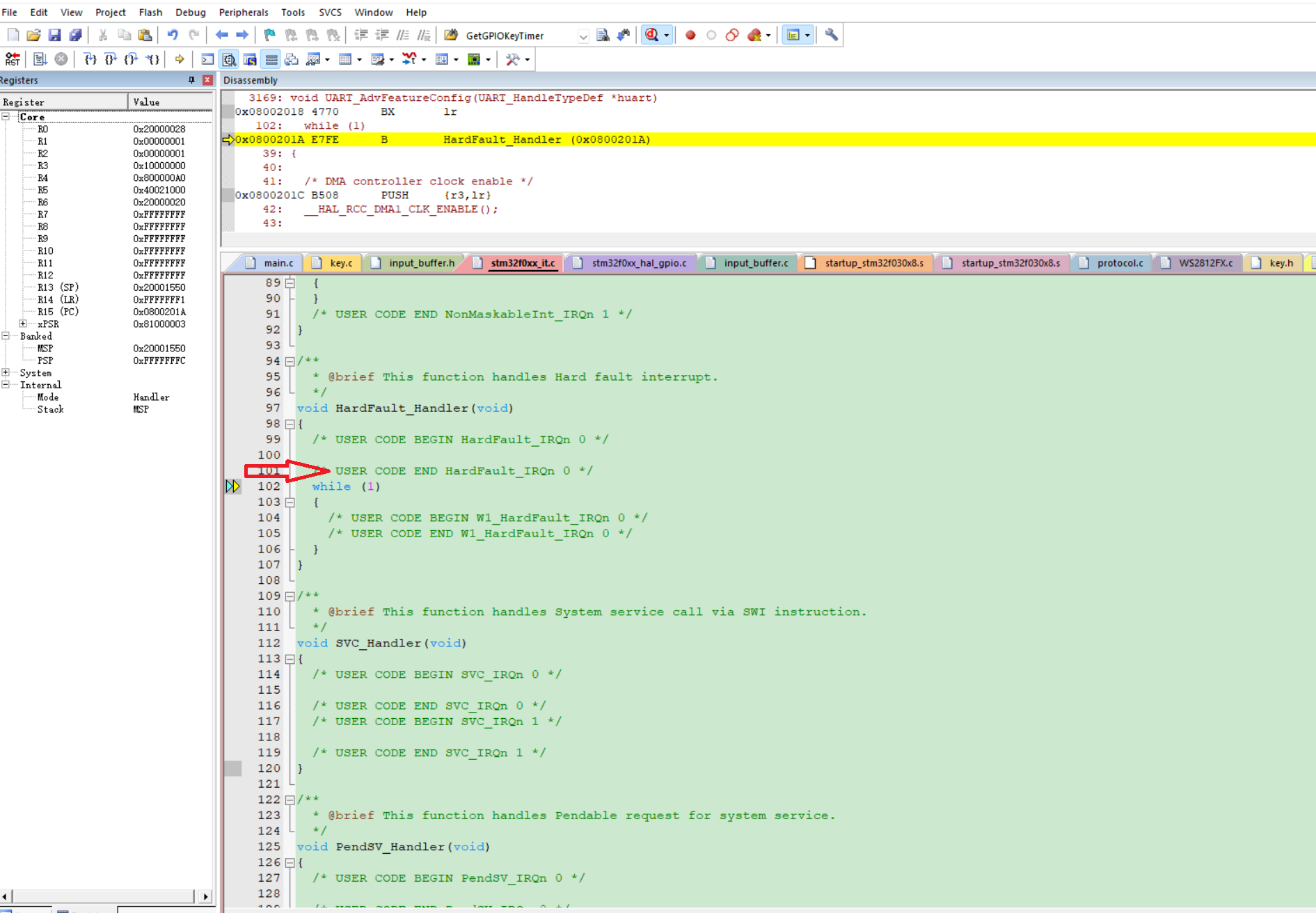 HardFault 故障排除_lr 0xfffffff1-CSDN博客