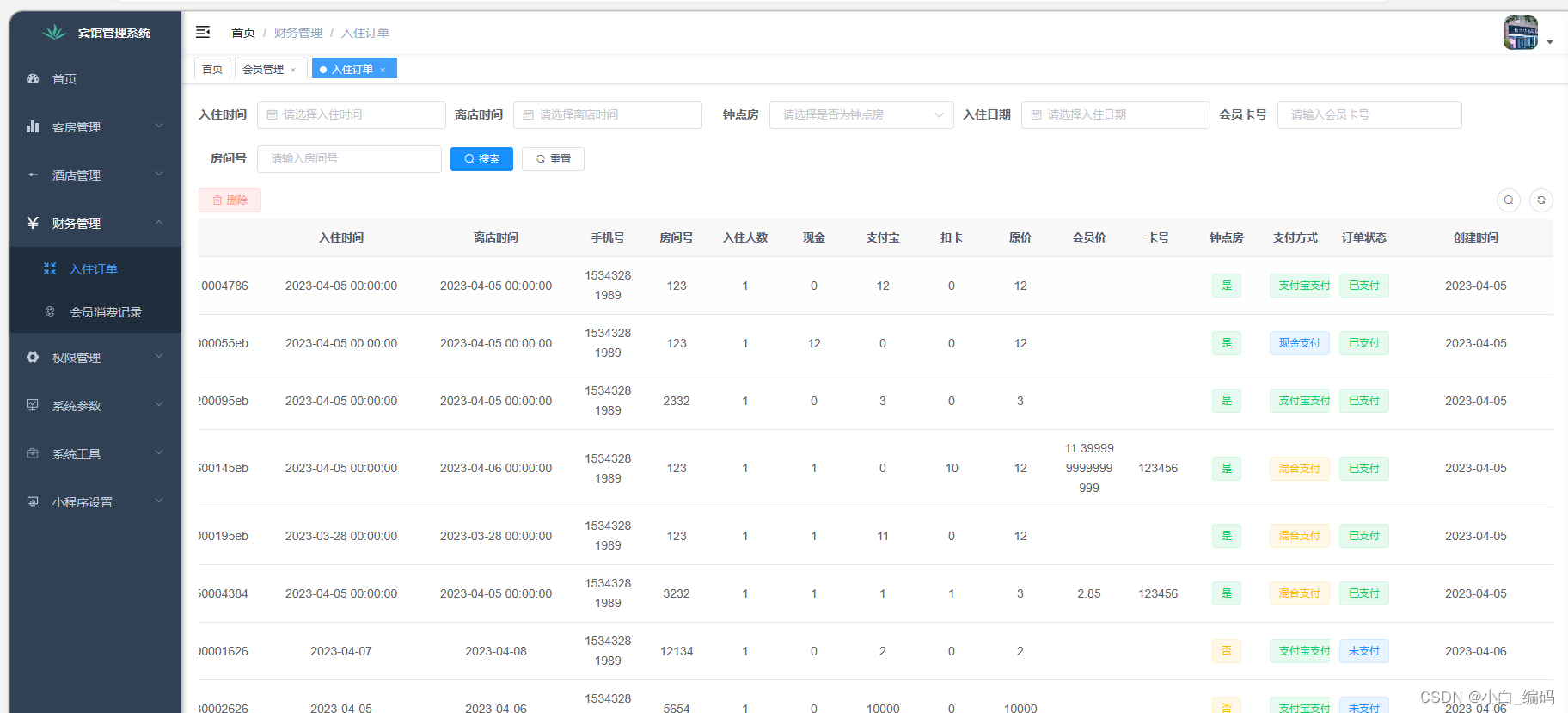 基于web的小型宾馆管理系统 毕设web前端毕业设计web酒店管理 Csdn博客