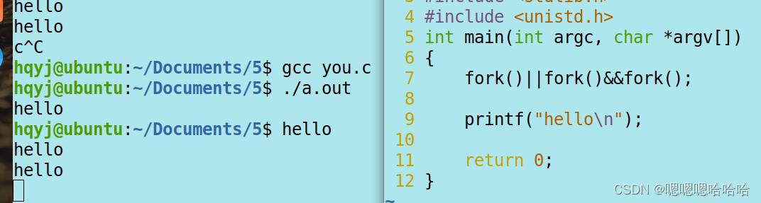 fork()||fork()&&fork()能创建几个进程-CSDN博客