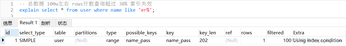 Mysql走不走索引使用explain关键字?什么命令可以查具体走的索引 Csdn博客
