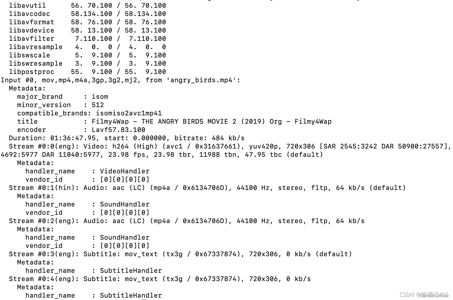 Ffmpeg源码分析 Avstream码流ffmpeg Avindex Stream 打印 Csdn博客 