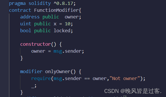 solidity中modifier(函数修改器)中 _；的作用（下划线加分号）以及防止被重入攻击_solidity单独一个下划线什么意思-CSDN博客