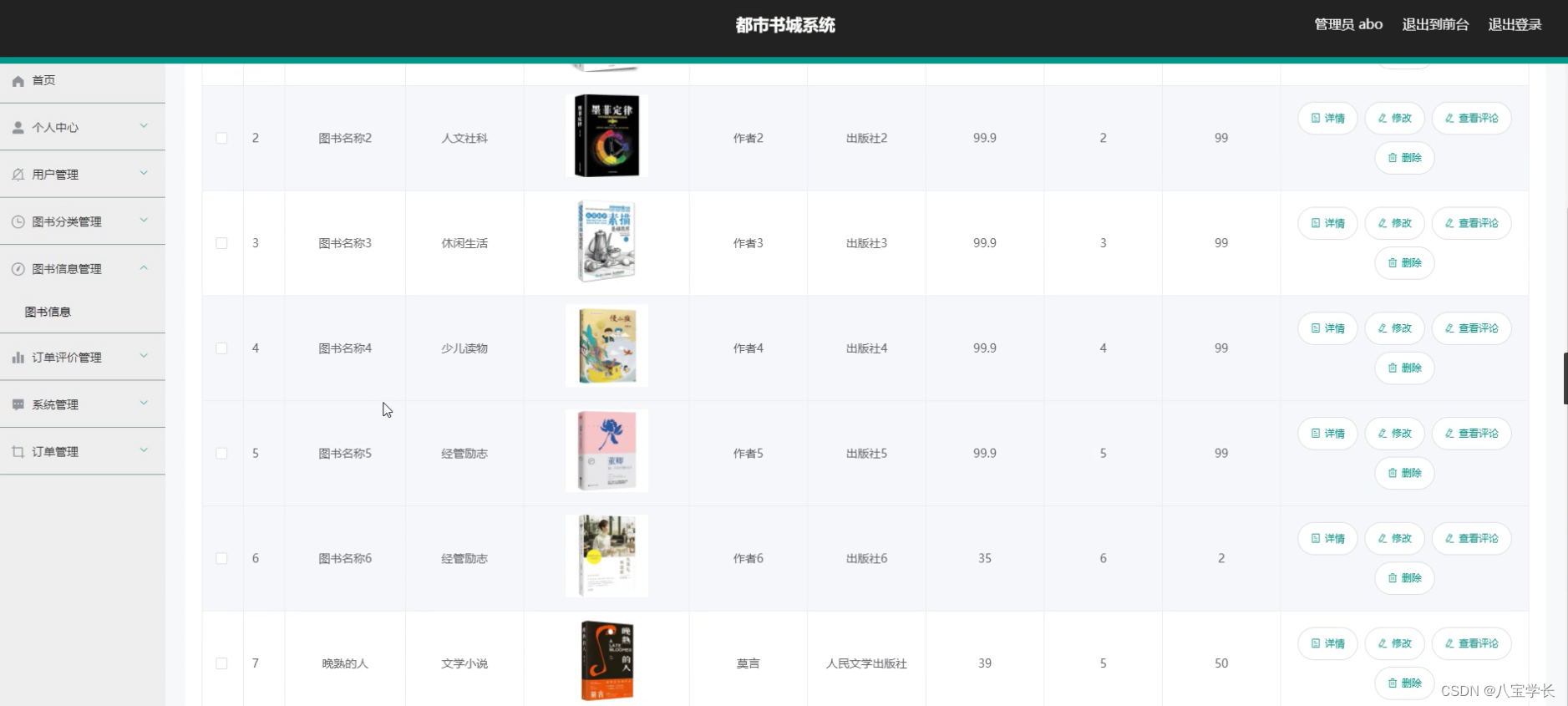 Java毕设项目都市书城系统(java Vue Mybatis Maven Mysql) Csdn博客