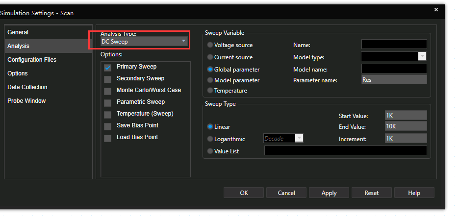 Cadence 参数扫描分析、直流扫描分析、瞬态分析下的参数扫描分析_cadence参数扫描设置方法-CSDN博客