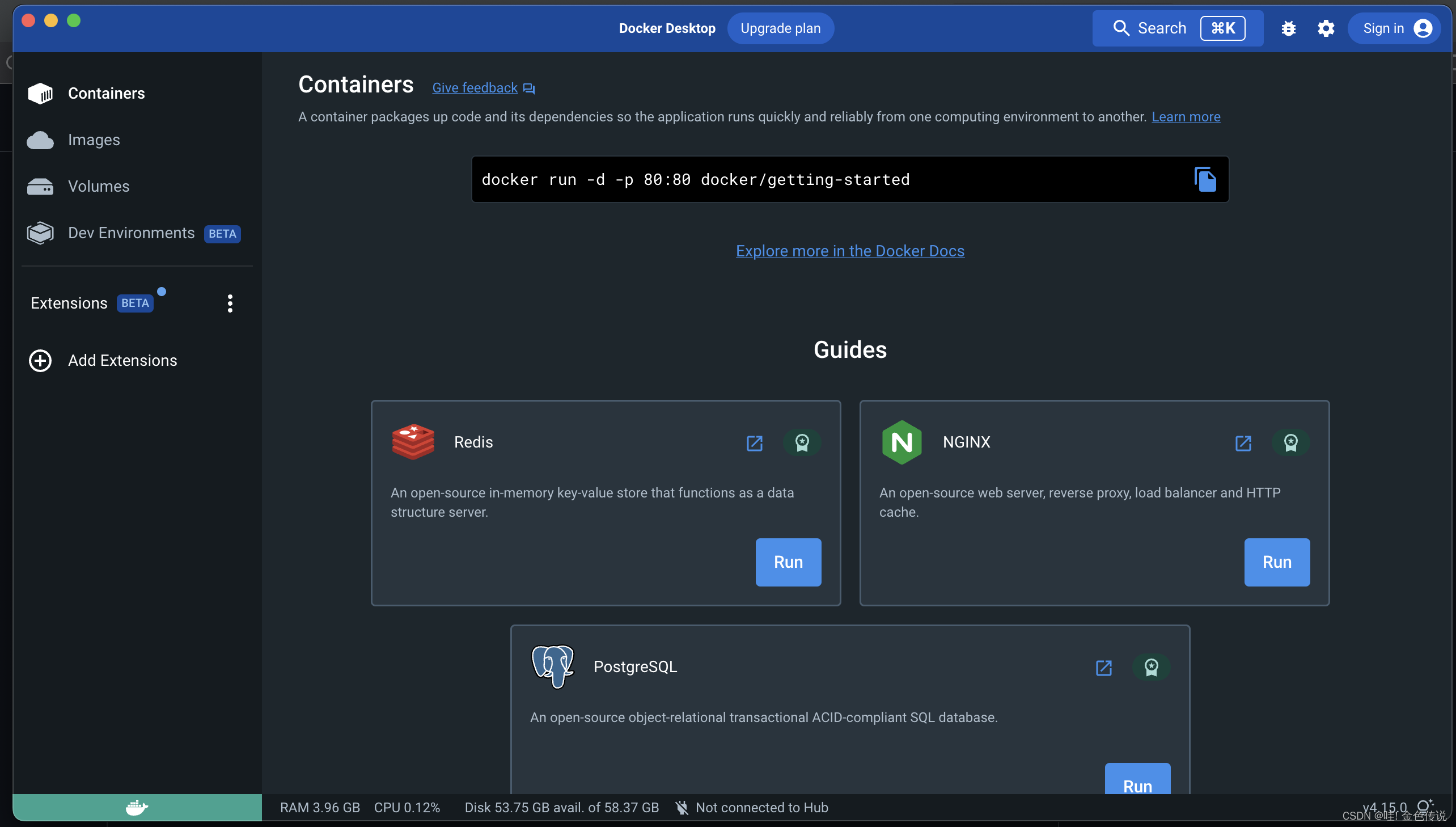 Docker Desktop Is Stopped On Macos Ventura Unable To Calculate Image Disk Size Csdn博客