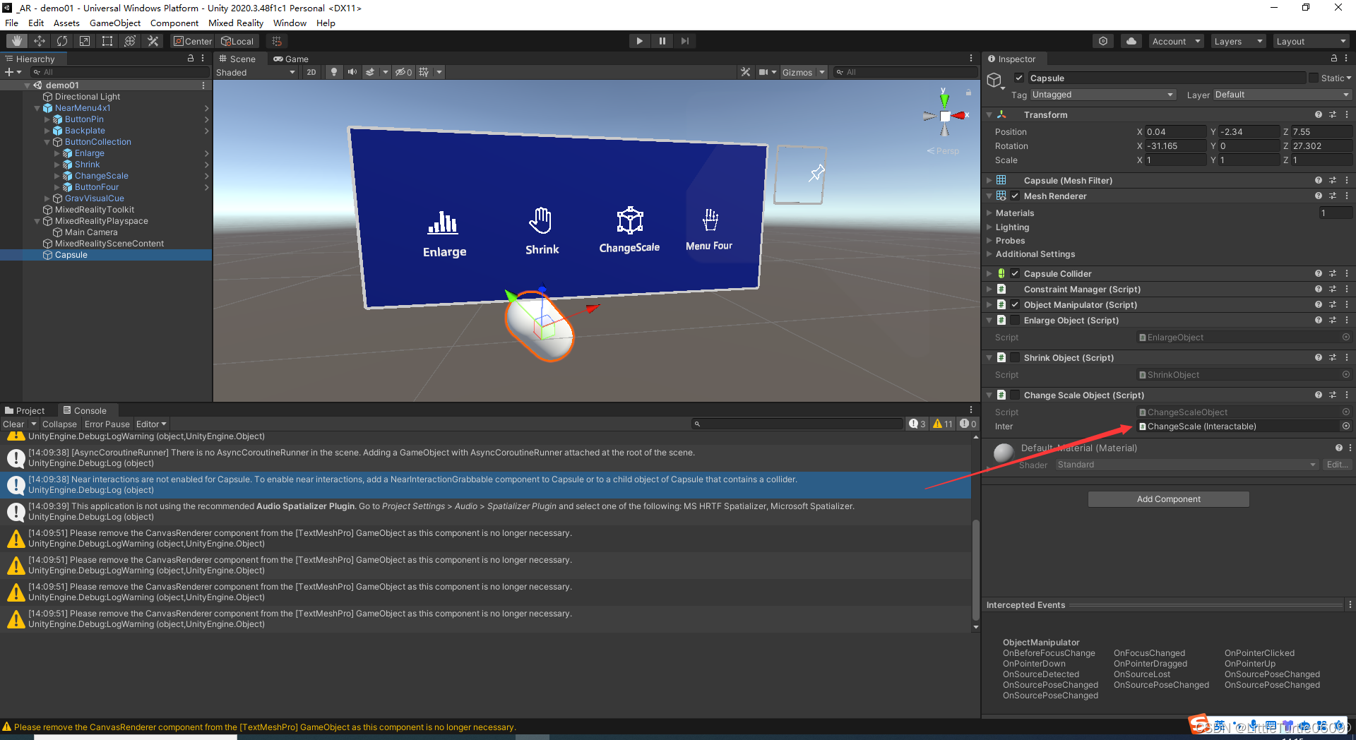 HoloLens-Unity简单开发与部署_hololens 的 unity 按钮开发-CSDN博客