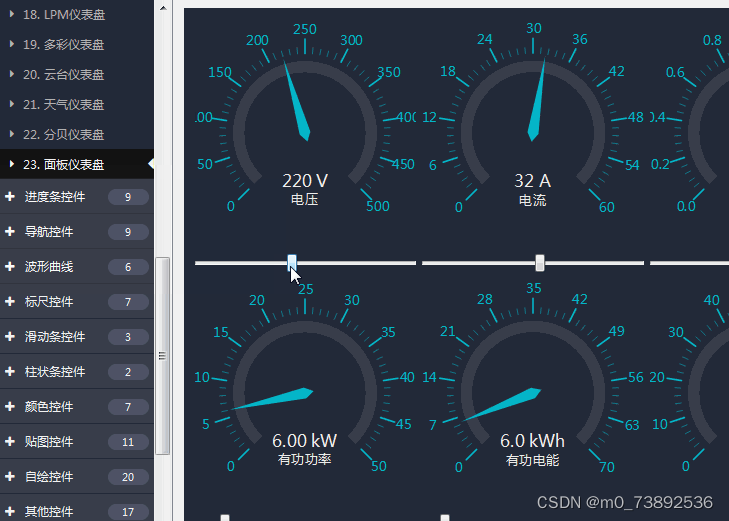 Qt控件源码原创独家(共201个支持Qt4、Qt5、Qt6) 涵盖了各种仪表盘、进度条、进度球、指南针、曲线图、标尺、温度计、导航条、导航栏，flatui、高亮按钮、滑动选择器、农历、广告轮播 ...