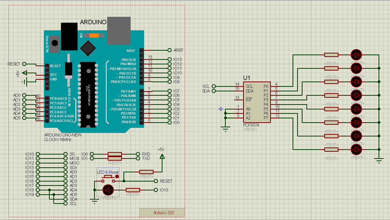 Arduino与Proteus仿真实例-PCF8574接口扩展驱动仿真_pcf8574 按键 原理图-CSDN博客