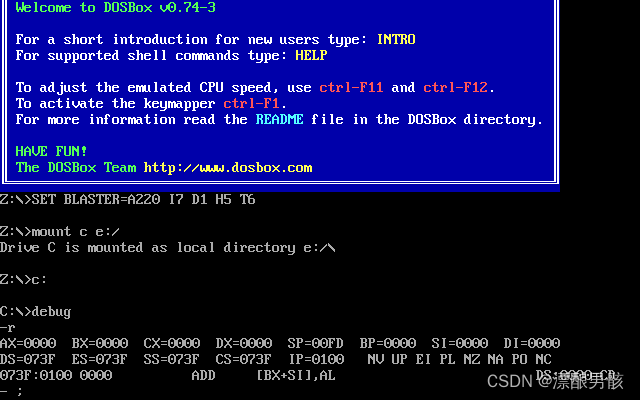 汇编语言初级工具（dosbox、debug）下载与安装教程debug下载 Csdn博客 3262