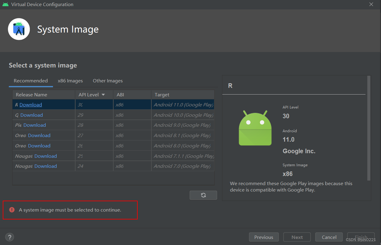 Android studio使用_a system image must be select-CSDN博客