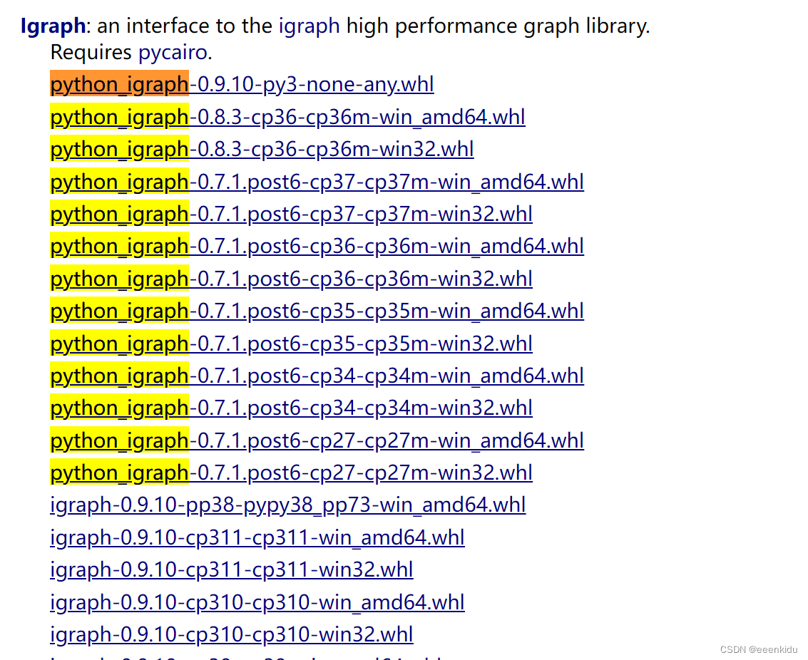 Windows环境安装python-igraph、pycairo_igraph包下载-CSDN博客