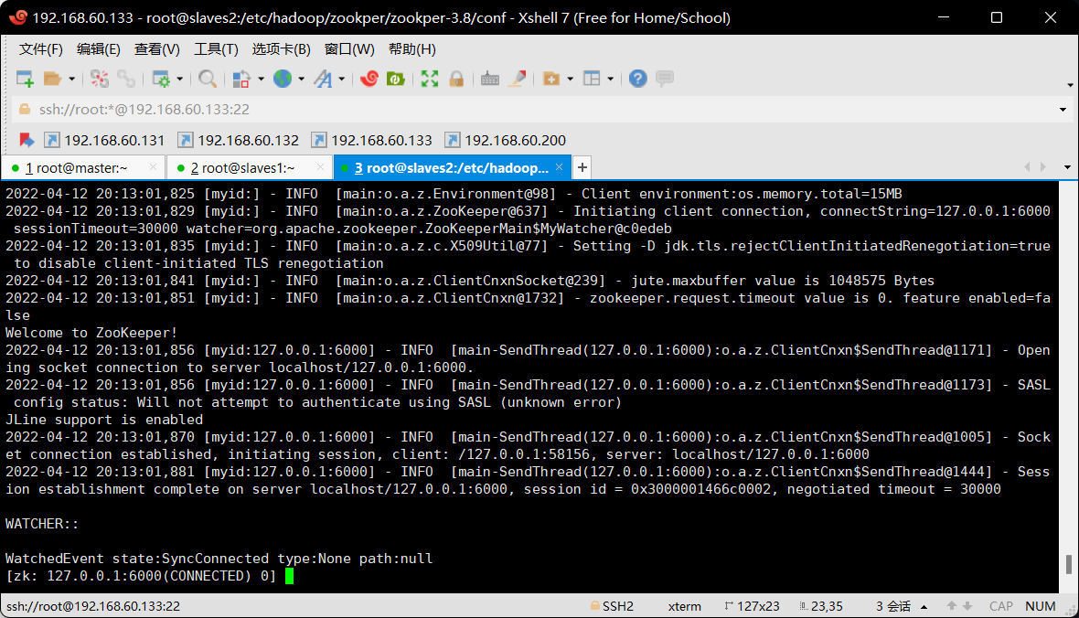记录 || zookeeperSession 0x0 for server localhost/0:0:0:0:0:0:0:1:2181报错-CSDN博客