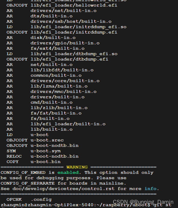 树莓派3B+ uboot避坑_error: invalid register name for ‘gd’-CSDN博客