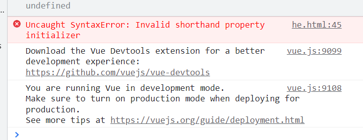 遇到“ Invalid shorthand property initializer”错误-CSDN博客