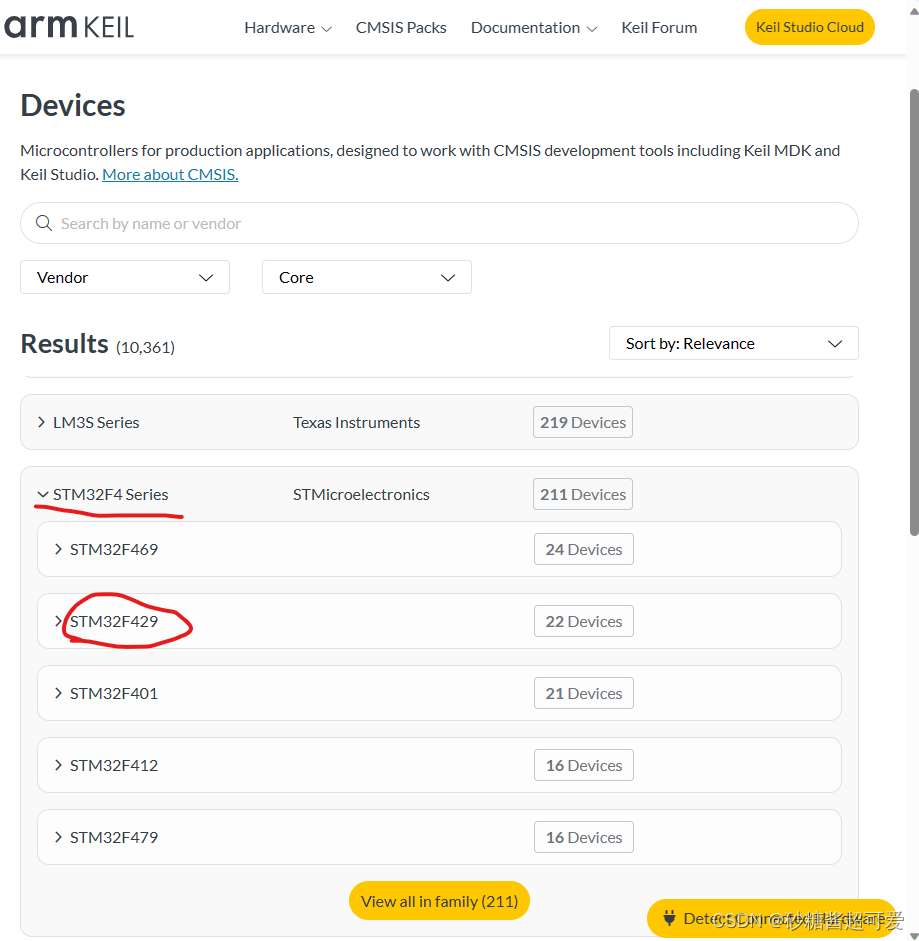 Keil中下载芯片包教程_stm32f103芯片包下载-CSDN博客