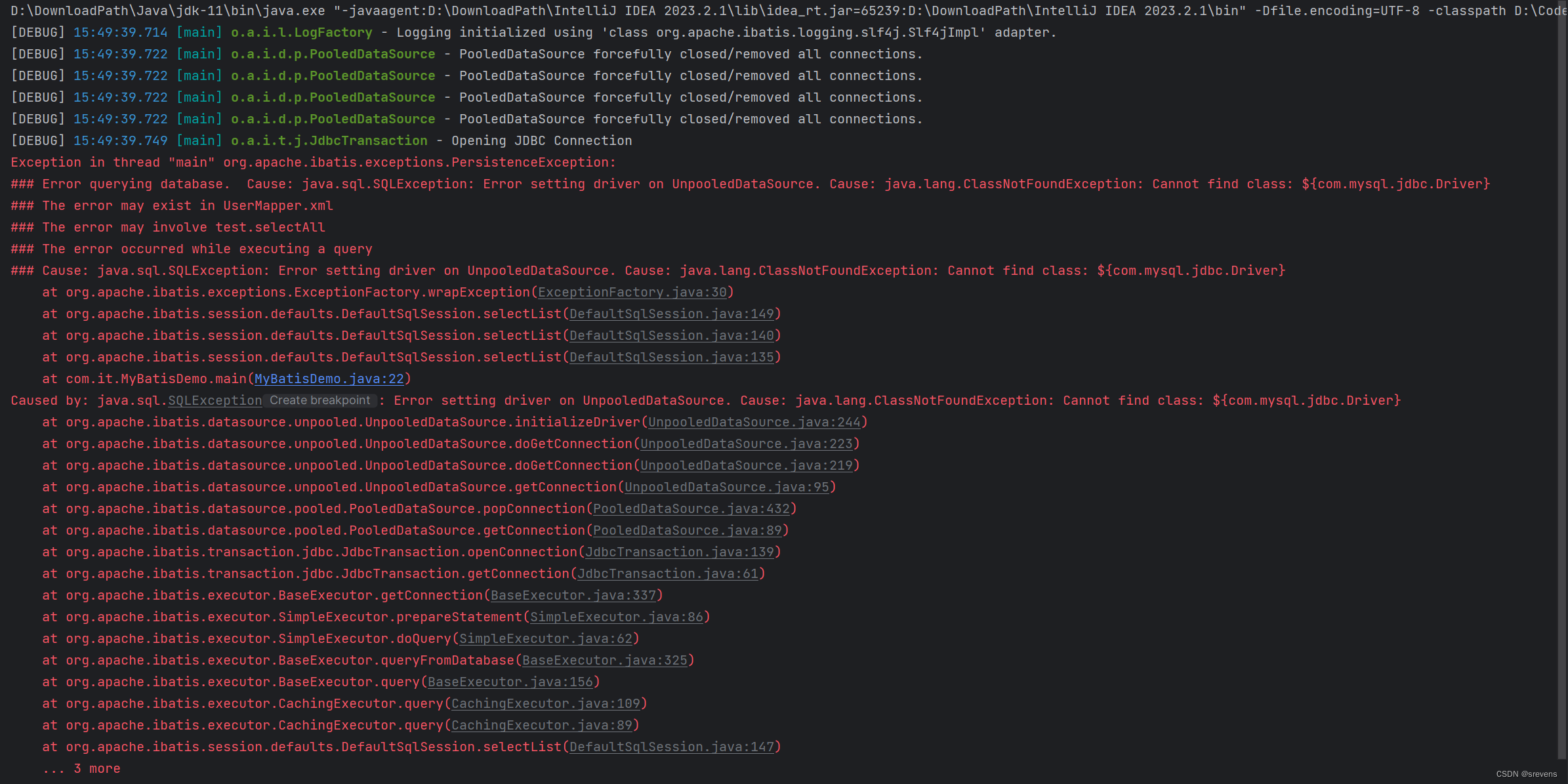 解决Error building SqlSession-CSDN博客