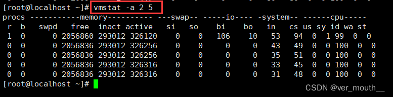 优化命令之vmstat——监控虚拟内存、进程、cpu_vmstat命令可以监控哪些信息_糖醋·小排顾的博客-CSDN博客