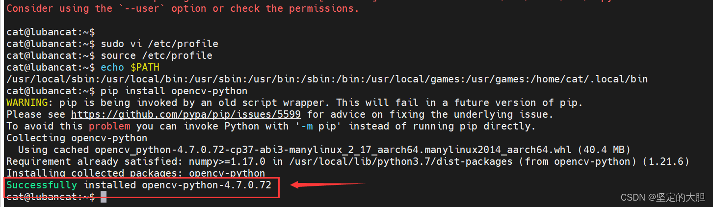 鲁班猫-安装opencv-python中遇到的问题_鲁班猫4 anzhaung opencv-CSDN博客