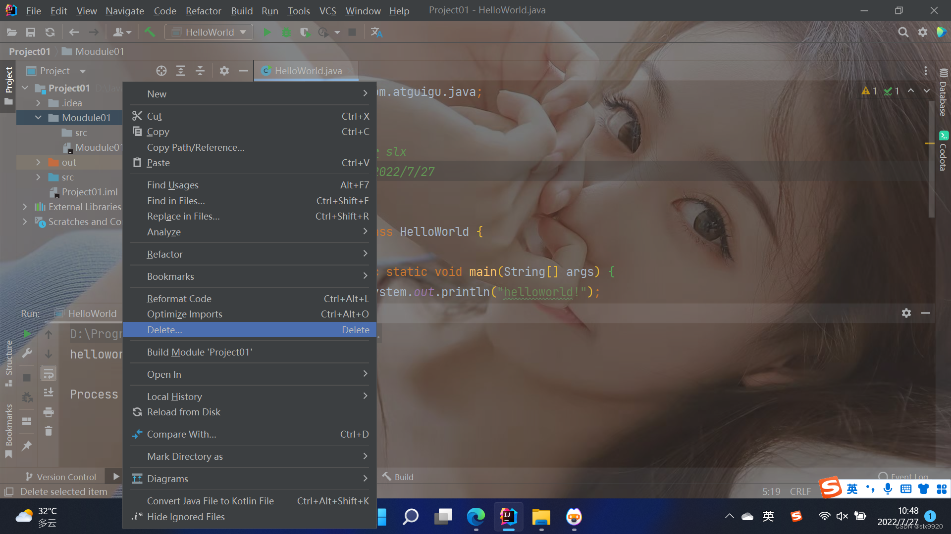 IntelliJ IDEA 2021.3.1的使用教程之创建与删除模块Module_windows平台下,创建新的module,并对module点击右键,选择“openmodulese-CSDN博客
