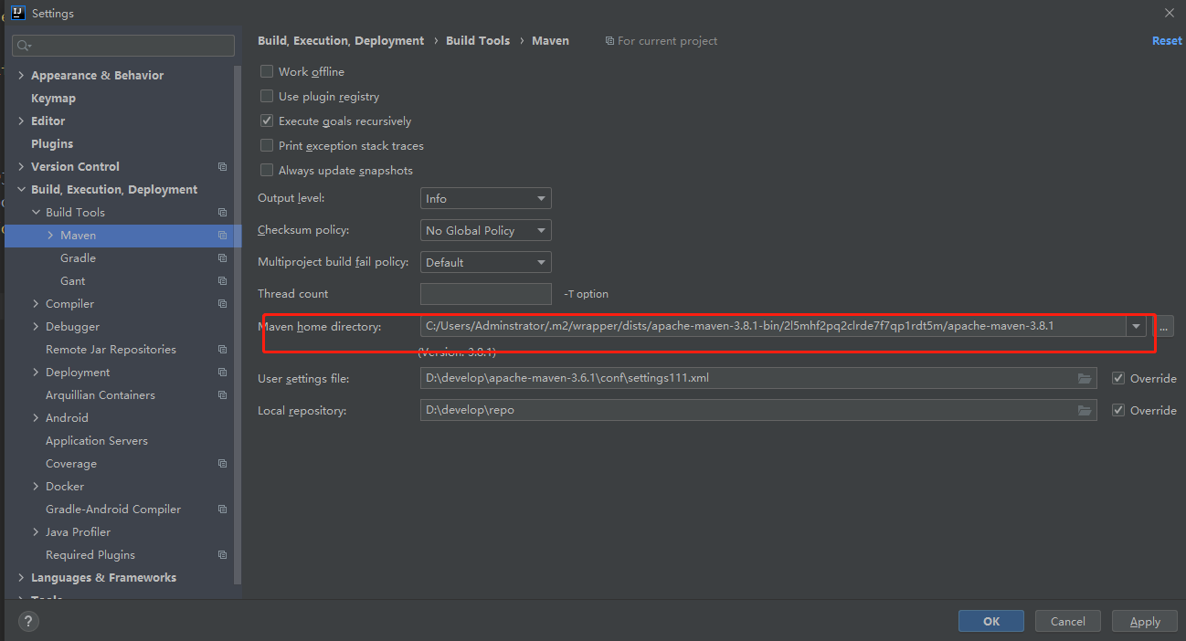Idea设置本地maven失效问题解决方案_idea 无法加载工程中的maven-wrapper.properties-CSDN博客