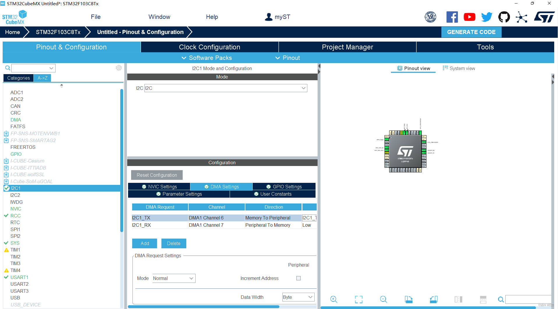 I2C总线通信协议及实操stm32通过I2C实现温湿度（AHT20）采集_stm32 aht20-CSDN博客