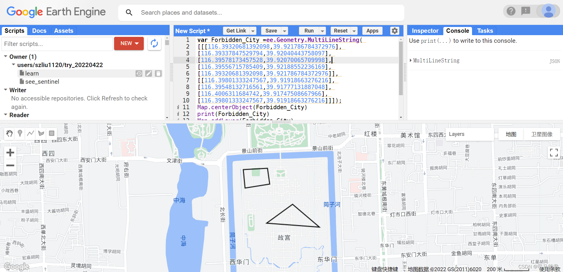 Gee学习笔记【3】gee的数据类型之geometry Featurefeature Collectiongee Geometry Csdn博客