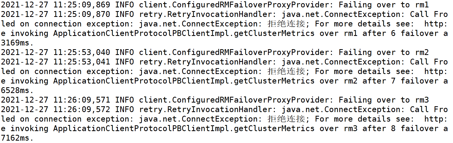 hadoop的8032 failed on connection exception连接不上_hadoop 8032端口无法连接-CSDN博客