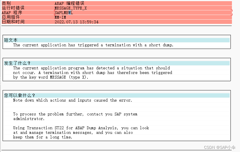 SAP ABAP MIGO 261 非销售订单库存冲销 DUMP V1 302-CSDN博客